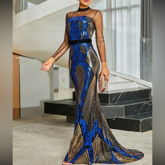 Dresses | Luxe Mermaid Hem Party Formal Prom Gown Dress | Poshmark